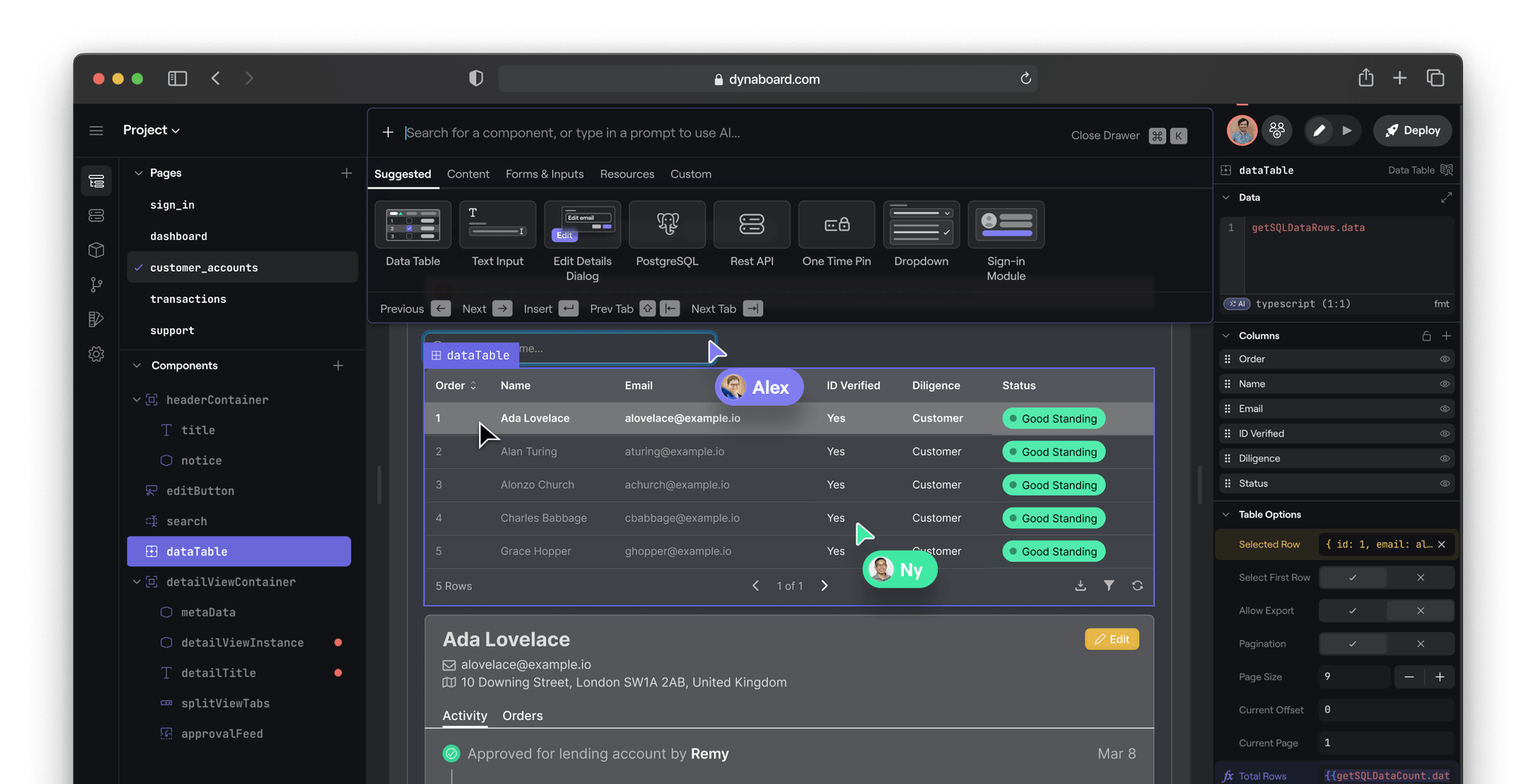 Dynaboard – Collaborative low-code IDE for developers