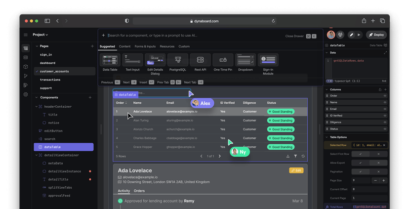 Dynaboard – Collaborative low-code IDE for developers